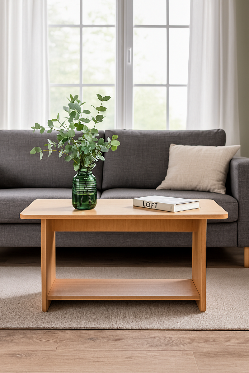 Wooden Coffee Table | Beige | Center Table | AFT – Arfan Furniture Trading