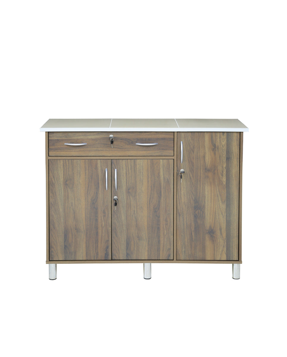 AFT 3 Door Kitchen Cabinet With Drawer | Colombia Walnut | New Arrival ...